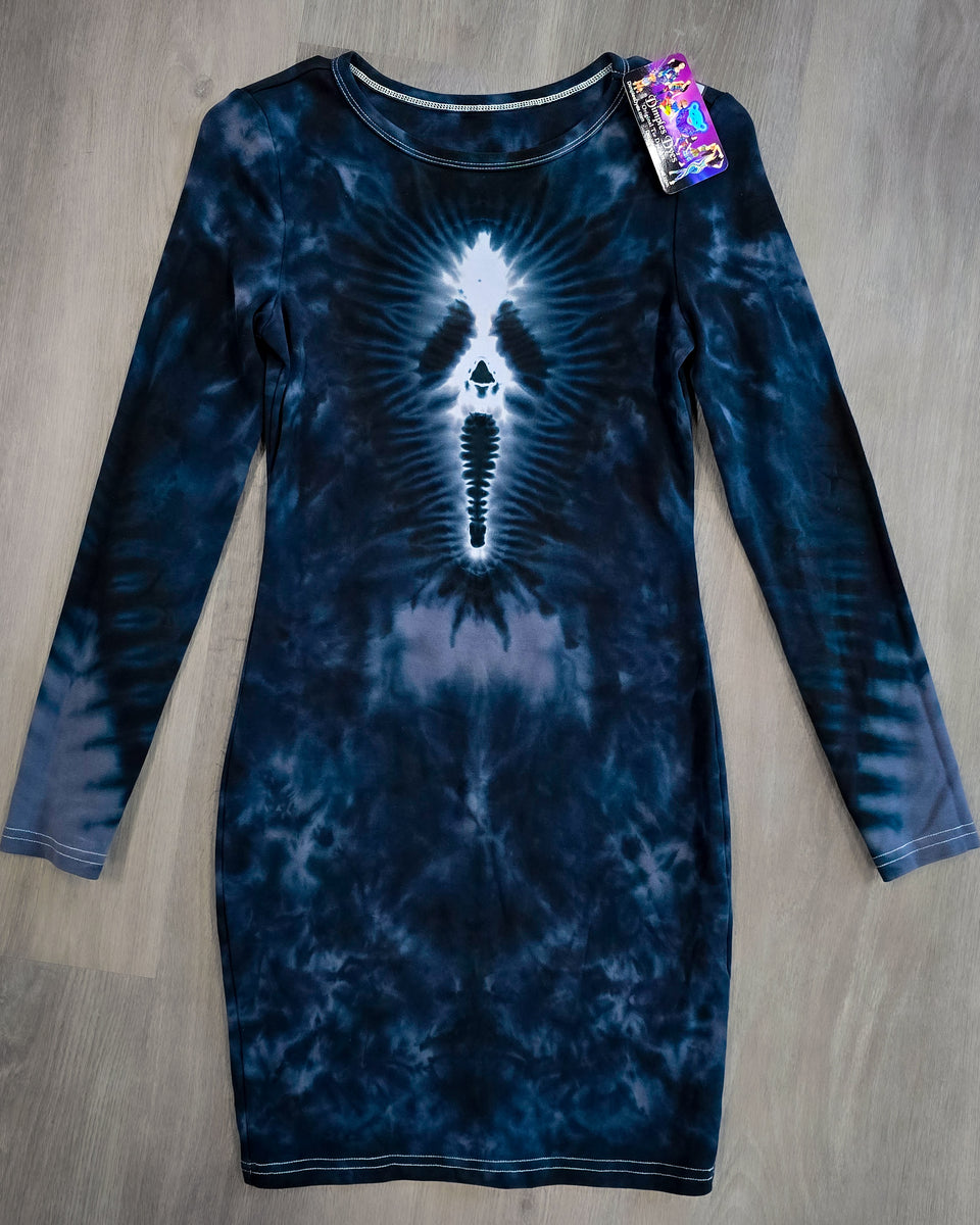 Small or Large Ghost Face Long Sleeve Mini Dress – Dimple's Dyes